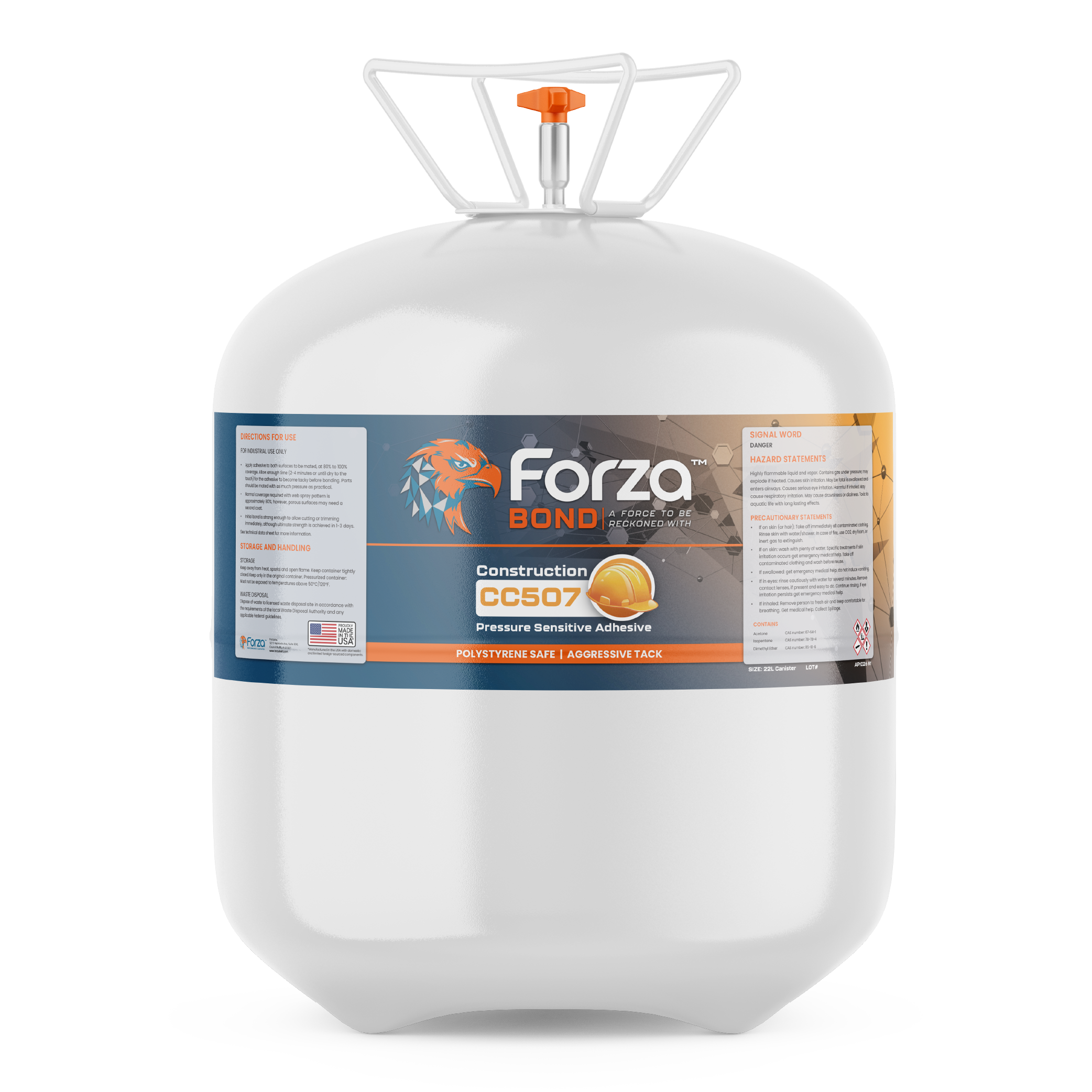 CC507 - High-Temp Styrene Safe Pressure Sensitive Adhesive - ForzaBuilt